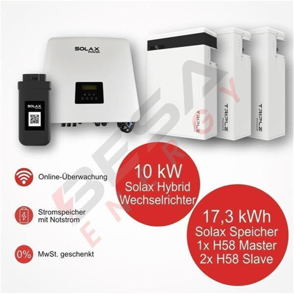 Photovoltaikanlage mit Speicher im Komplettpaket | Solax; DHM